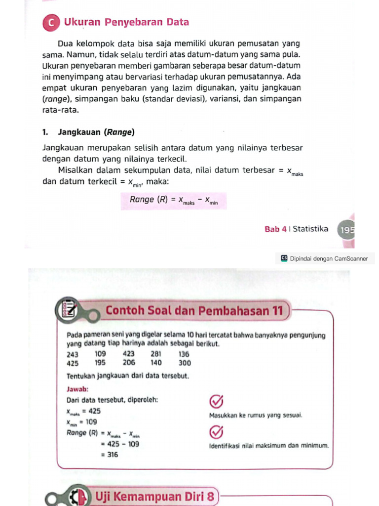 Ukuran Penyebaran Data | PDF