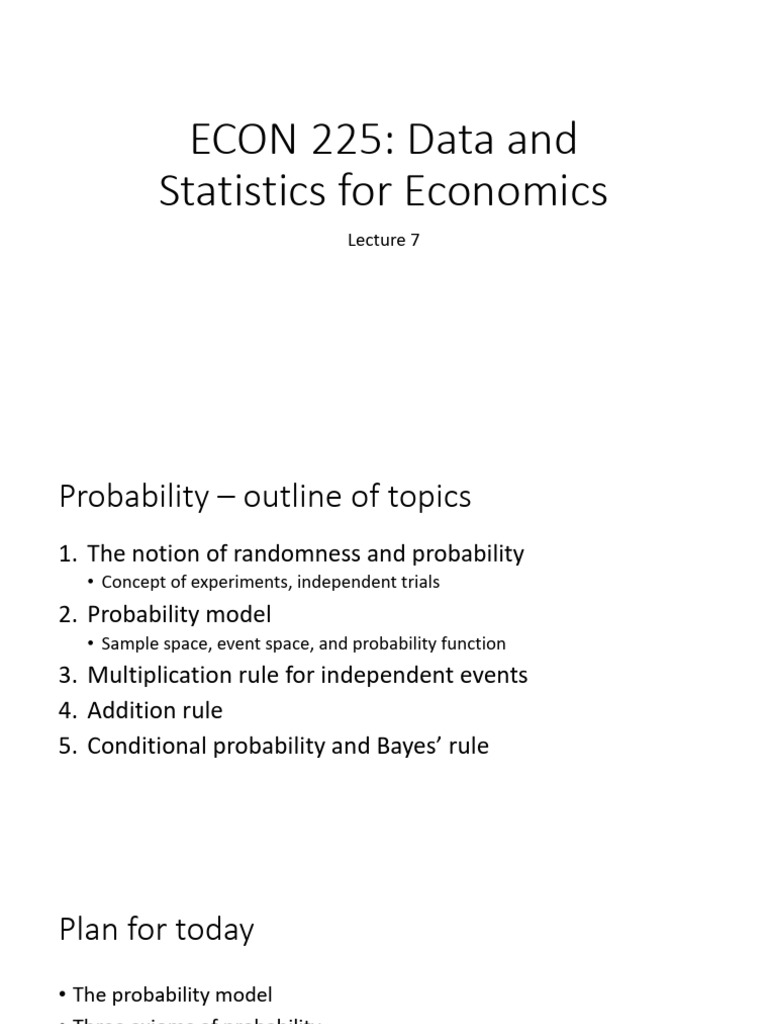 Lecture 7 | PDF | Probability | Probability Distribution