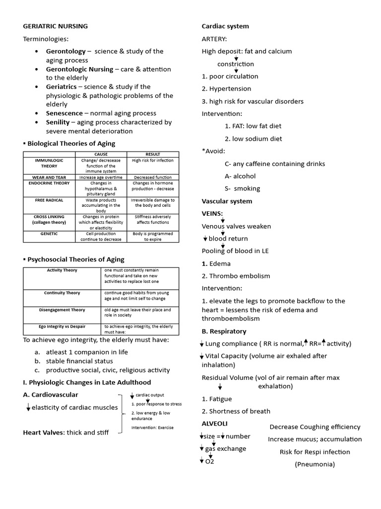Geriatric Nursing | PDF | Skin | Senescence