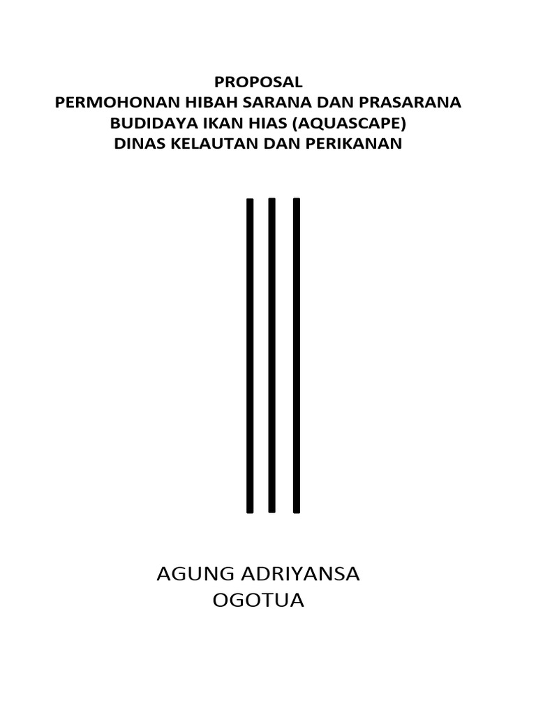 Contoh Proposal Dinas Kelautan Dan Perikanan Budidaya Ikan Hias Aquasc ...