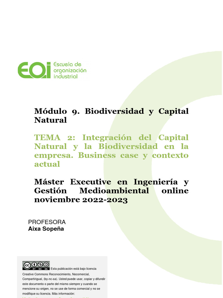 Tema 2 BB y Cap Nat | PDF | Biodiversidad | Business