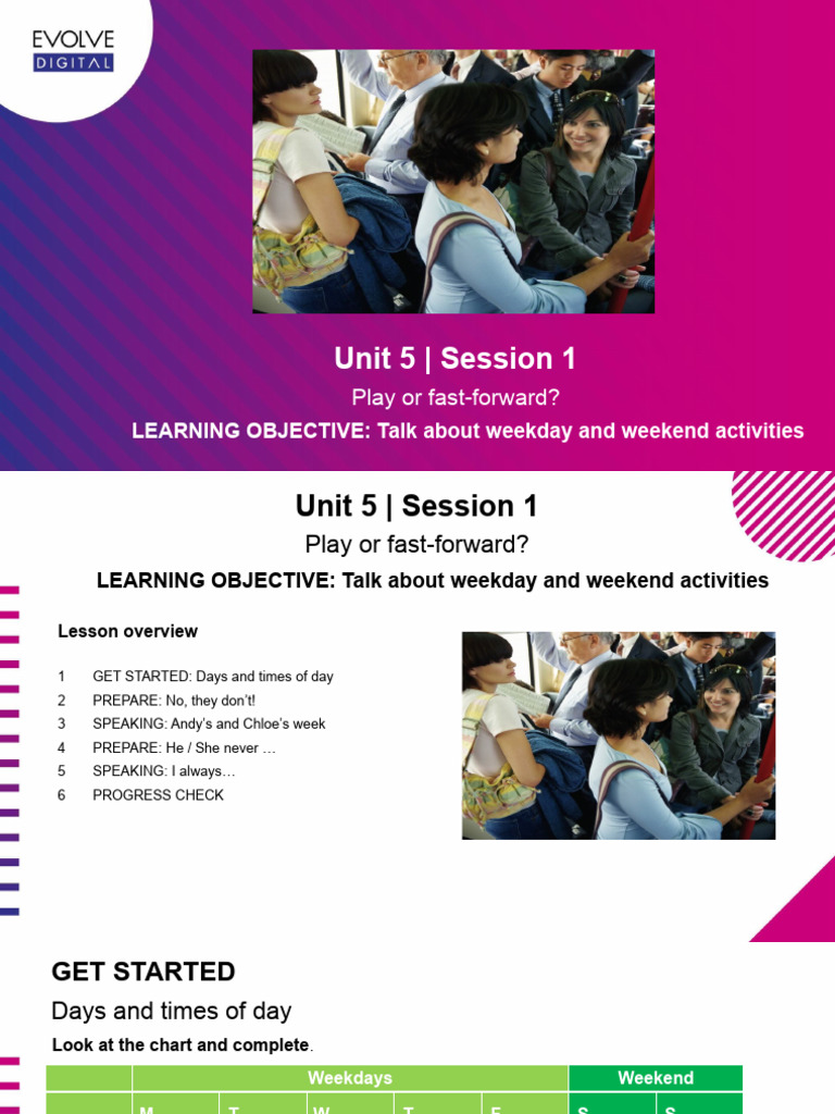 Weekday and Weekend Activities | PDF | Workweek And Weekend