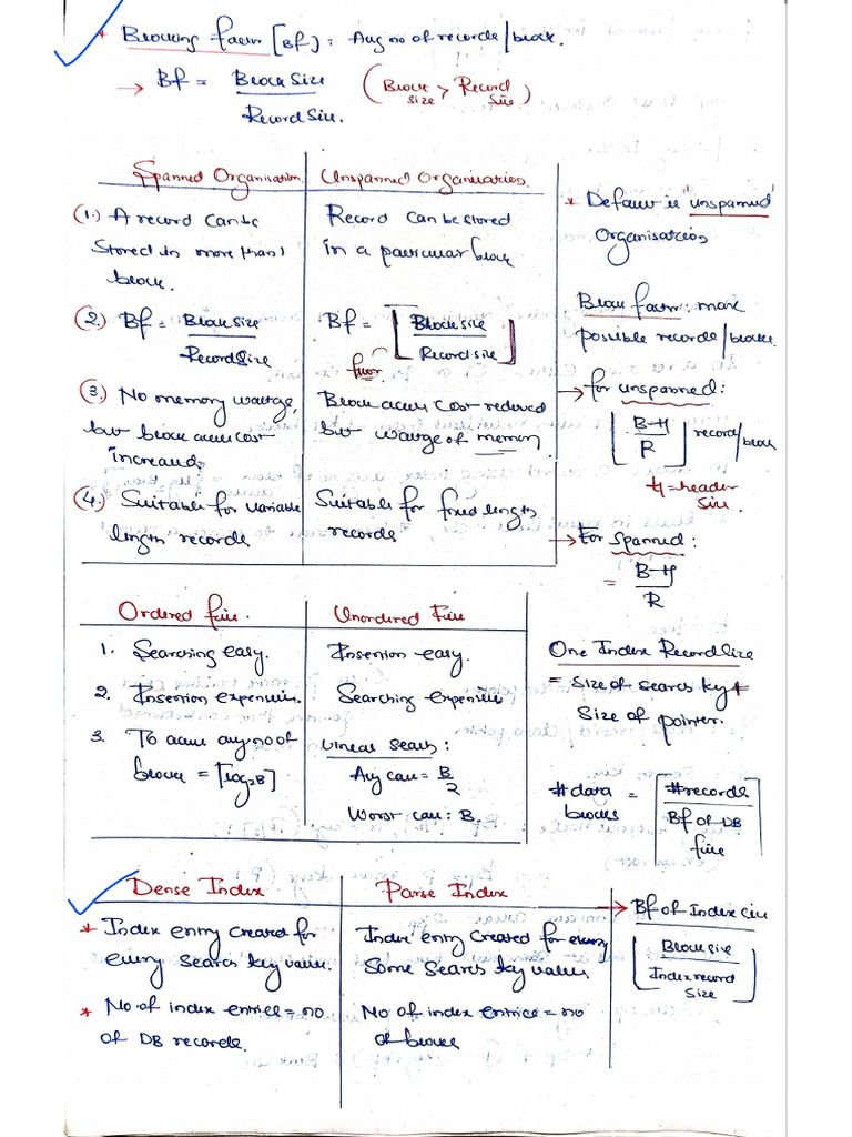 DBMS Short Notes | PDF