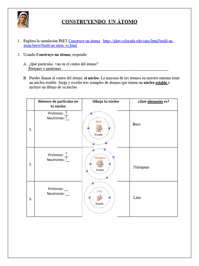 Construcción de Átomos y Iones | PDF | Neutrón | Protón