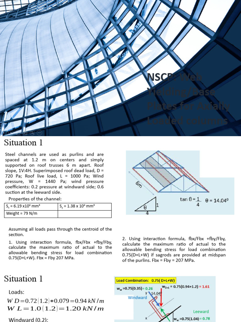 Interaction Formula For Purlins | PDF | Bending | Stress (Mechanics)