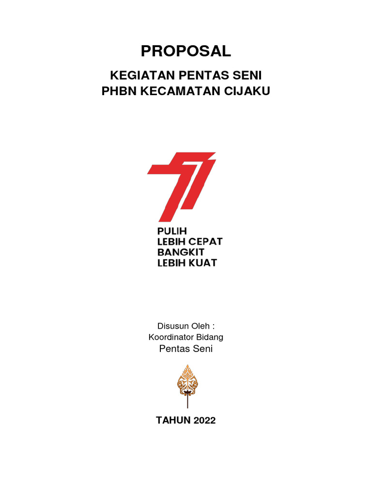 PENSI PHBN (Proposal & Juknis) | PDF