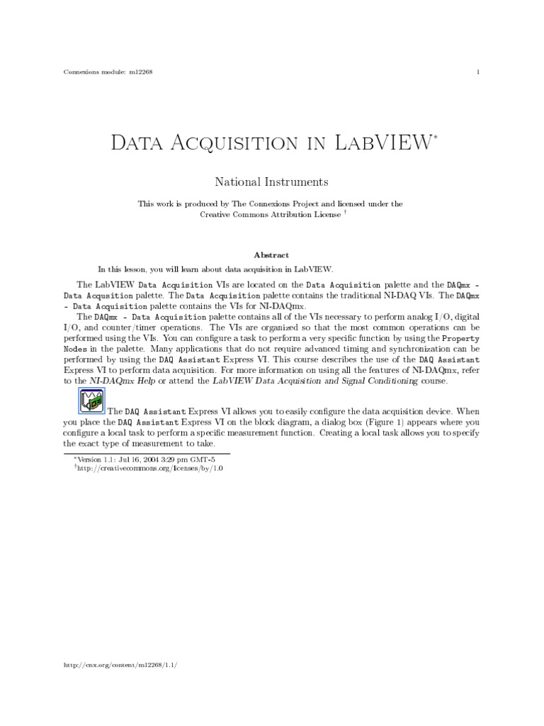 Data Acquisition with LabVIEW Essentials | PDF