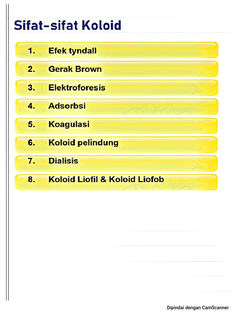 Sifat-Sifat Koloid | PDF