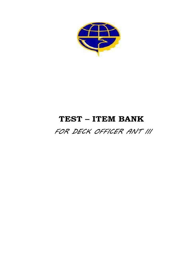 Test - Item Bank: For Deck Officer Ant Iii | PDF | Navigation | Compass