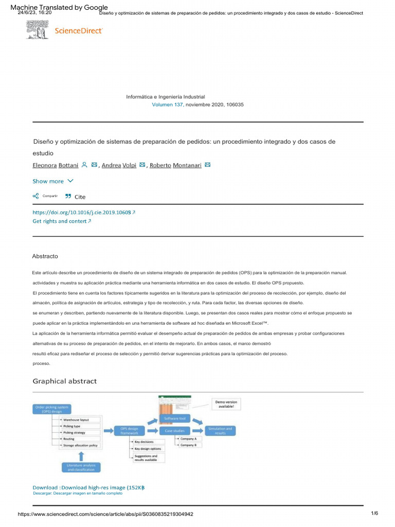 Design and Optimization of Order Picking Systems - An Integrated ...