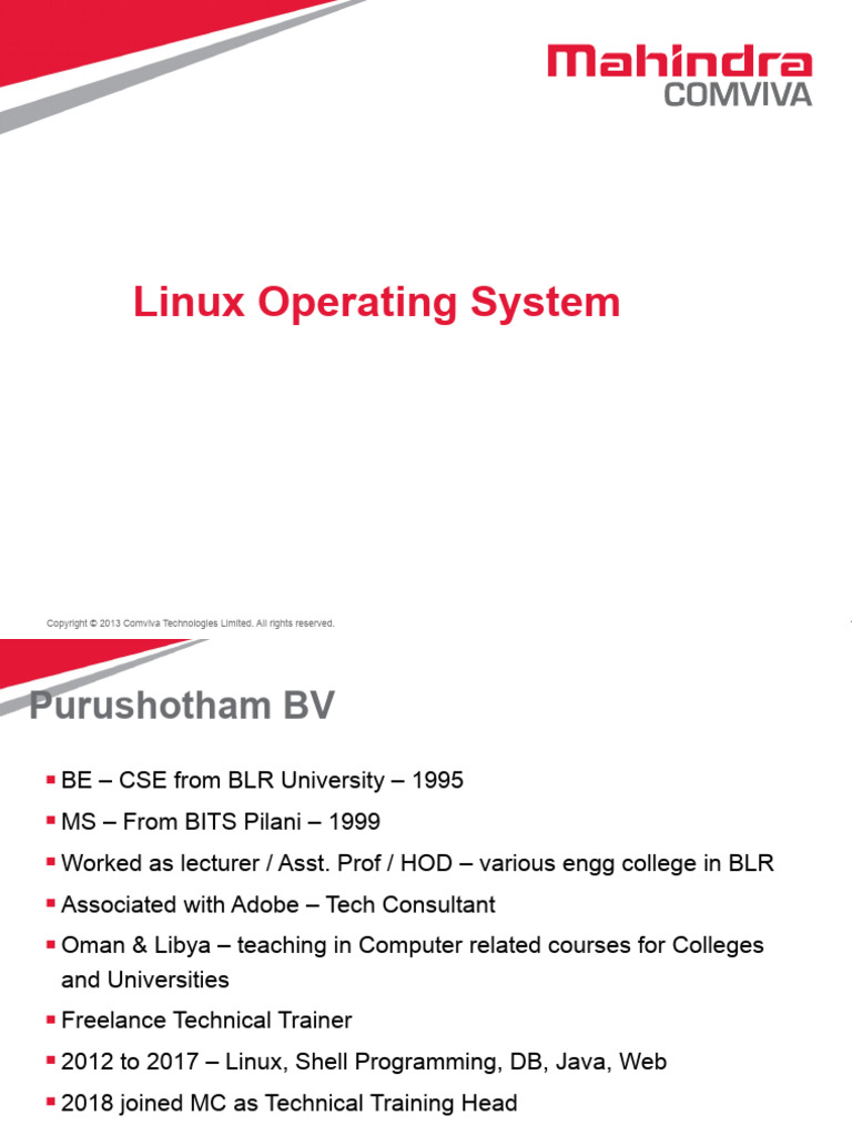 Linux OS Day 1 & 2 | PDF | Operating System | Computer File