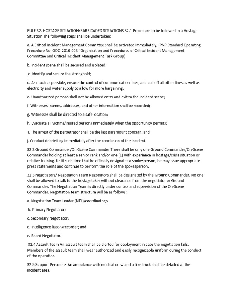 Rule of Negotiation | Download Free PDF | Hostage | Negotiation