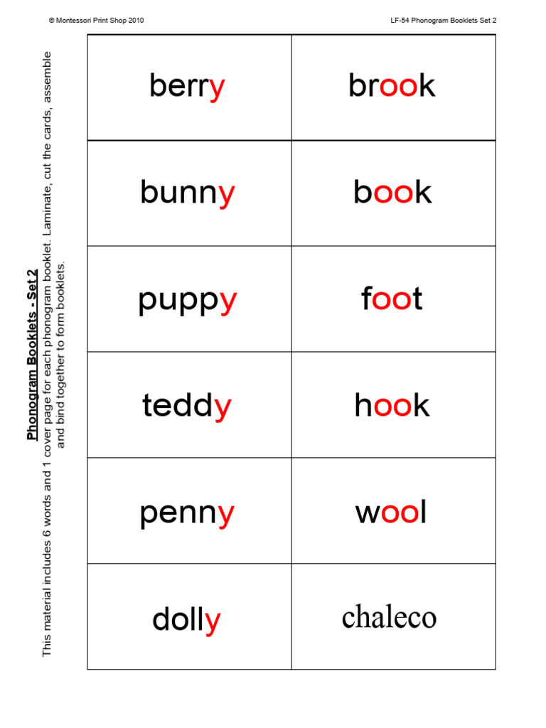 Montessori Phonogram Booklets Set 2 | PDF