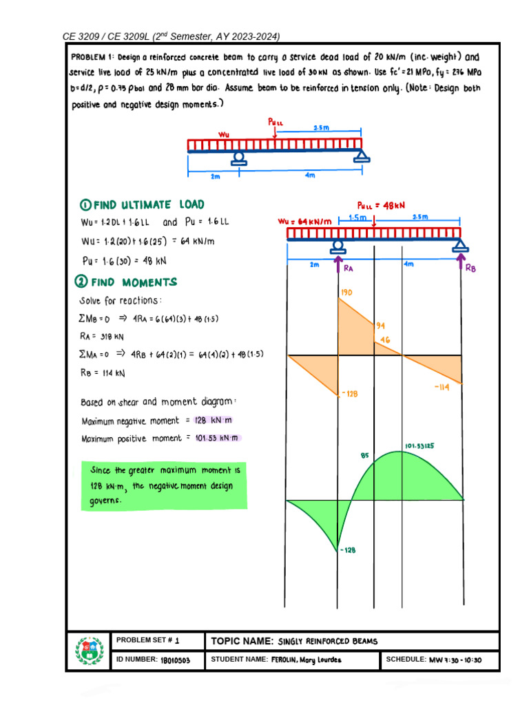 G1 - Ferolin - Mary Lourdes - P1 | PDF | Structural Engineering | Civil ...