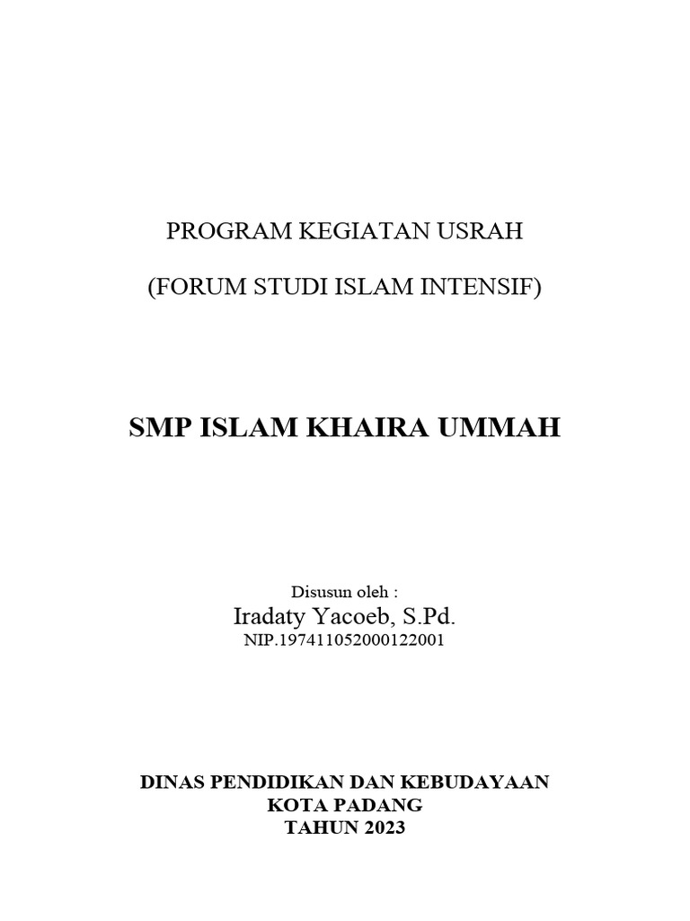 Usrah 2023 | PDF