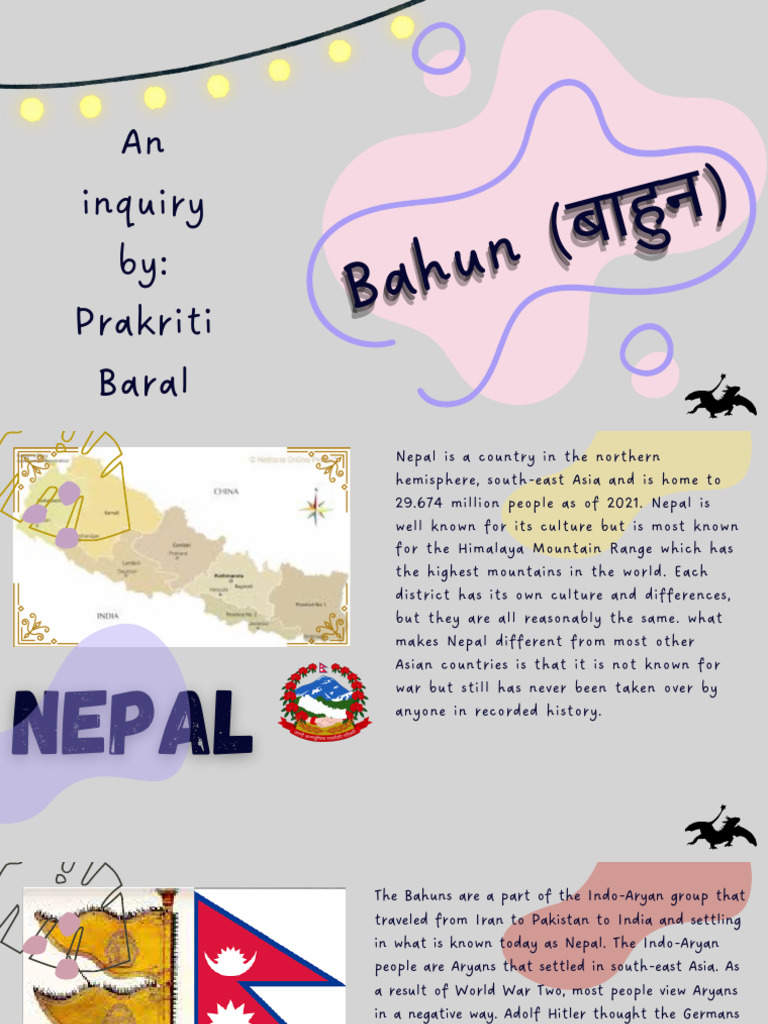 The Bahun Tribe, Nepali Caste Presentaion 2022 Yr6 | PDF | South Asia ...