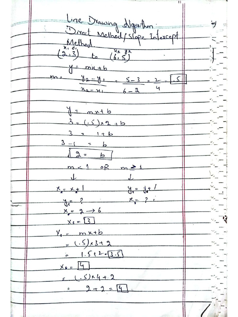Line Drawing Algorithms | PDF