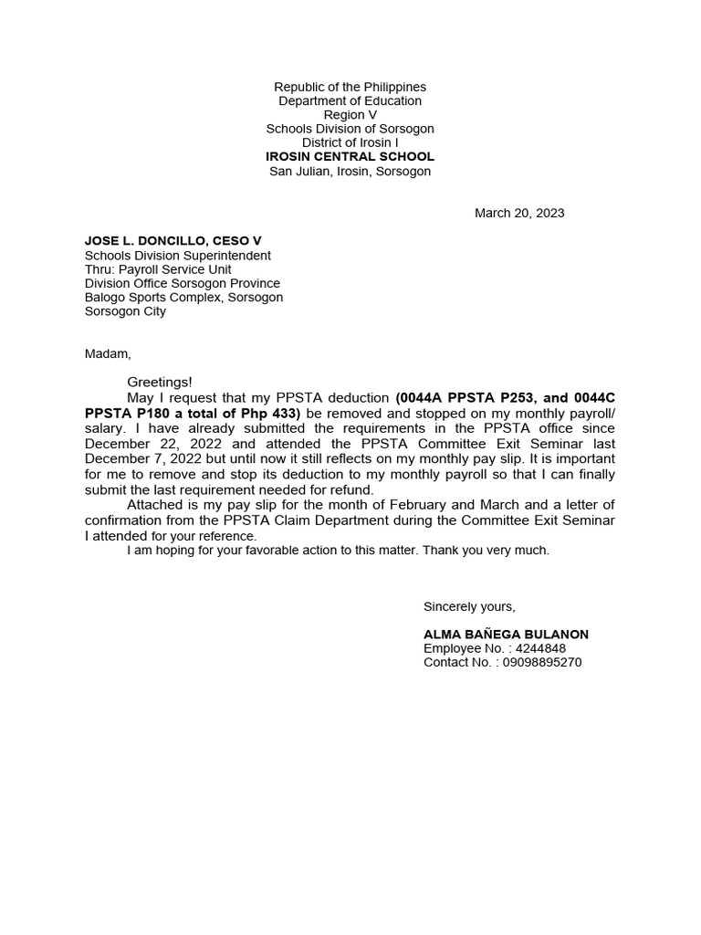 Letter Ppsta-Do | PDF