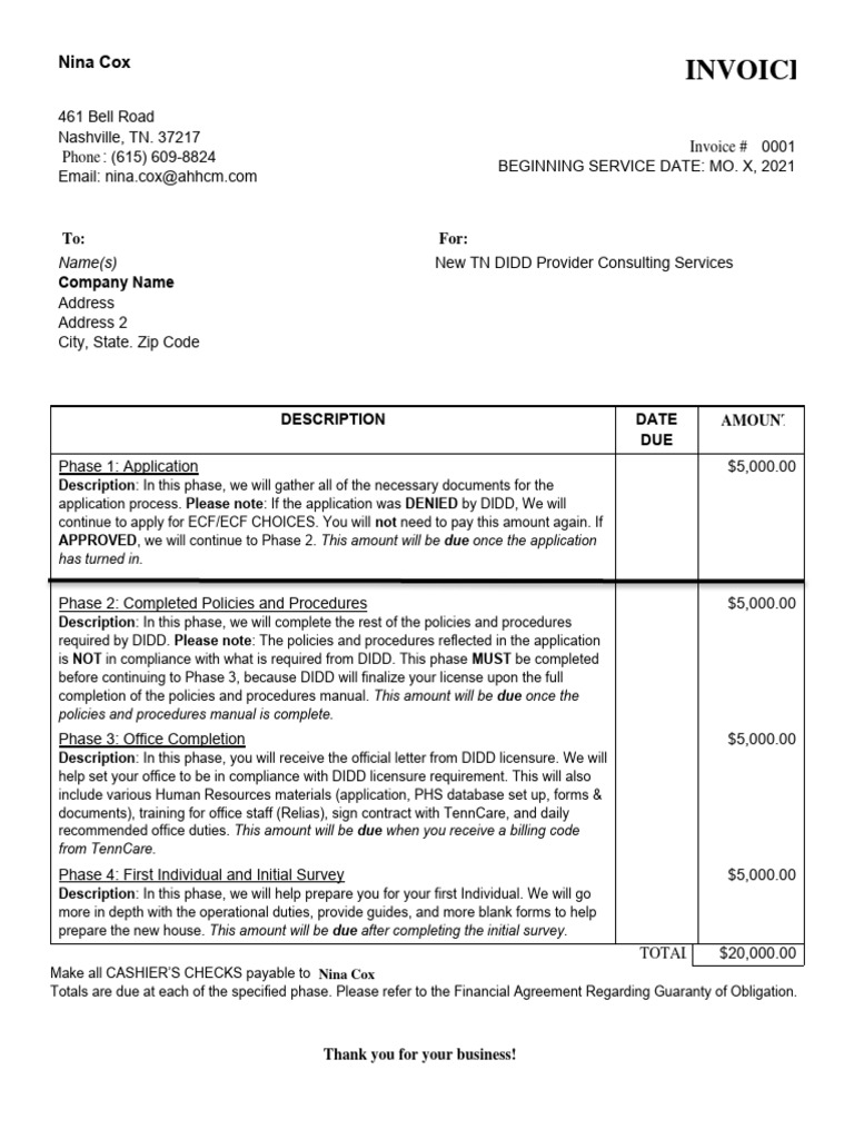 Invoice Statement Template | PDF