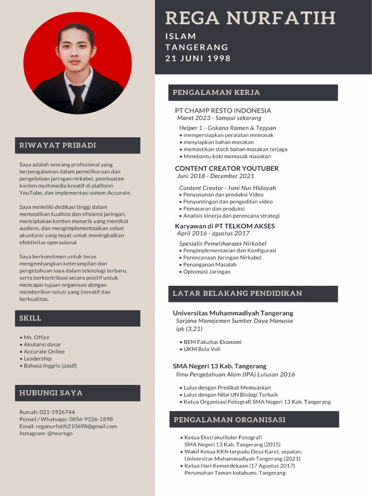 CV Rega Nurfatih 2024 | PDF