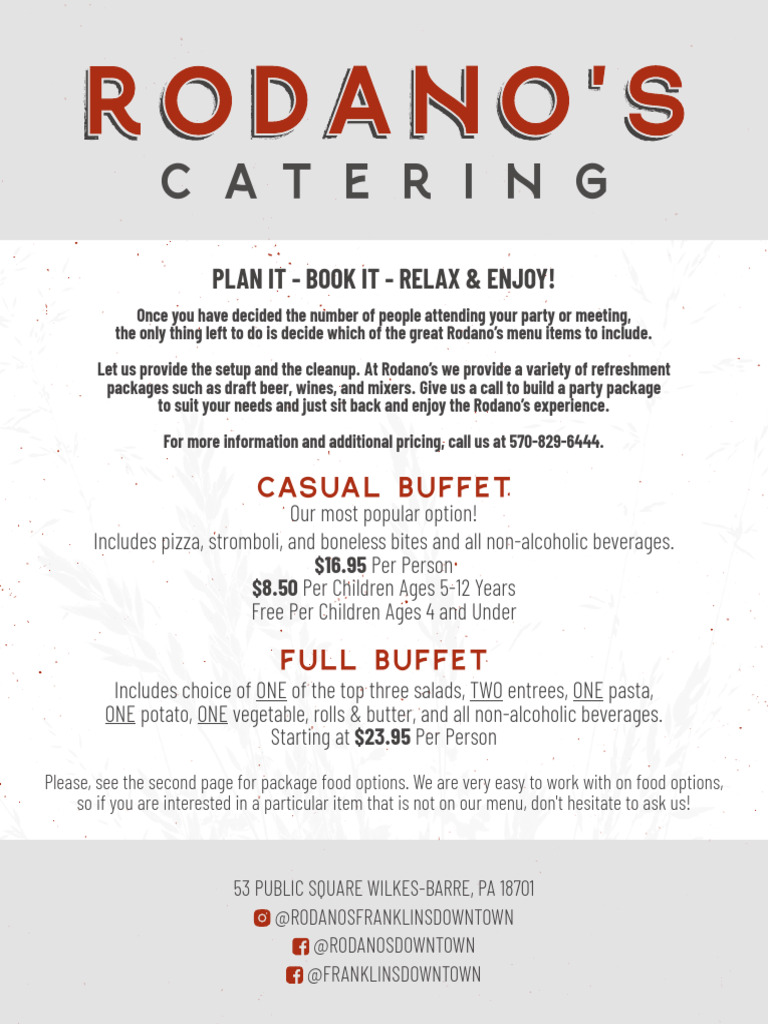 Catering Menu | PDF | Salad | Turkey Meat