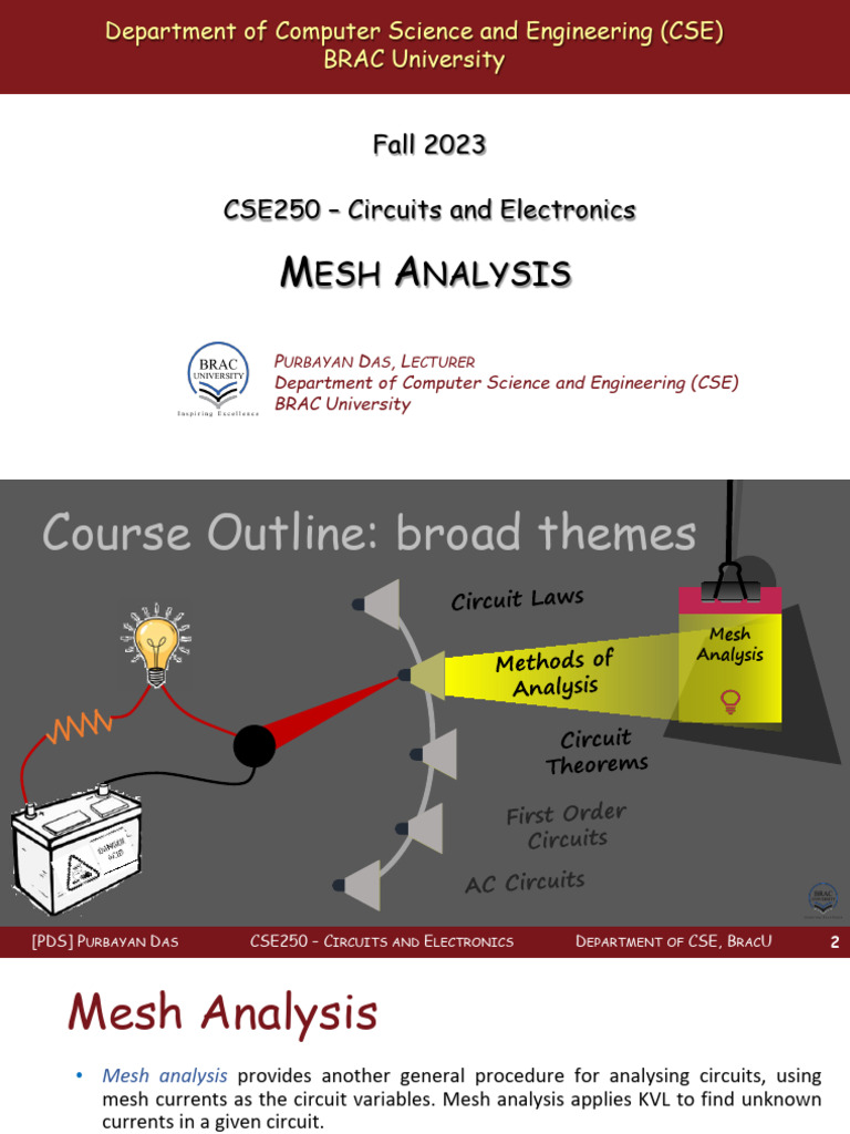 8. Mesh Analysis | PDF | Electrical Network | Electromagnetism