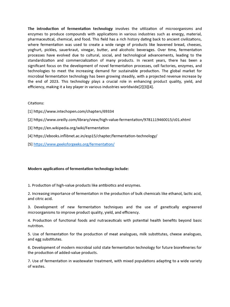 unit 1 ft | PDF | Fermentation | Growth Medium