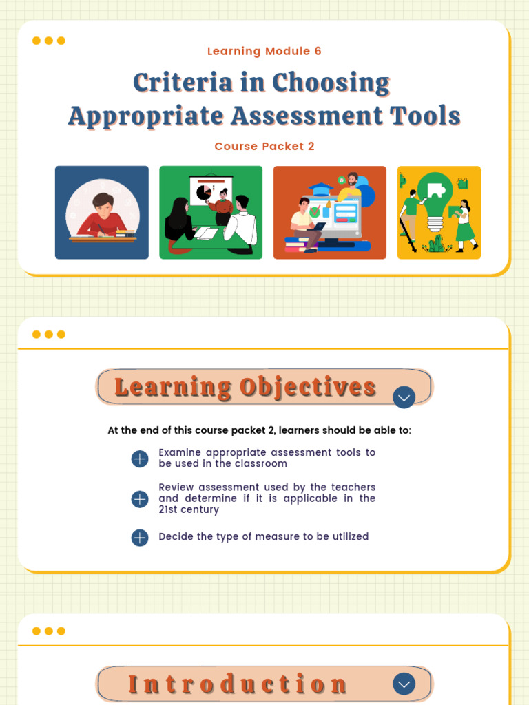LM 6 CP 2 - Criteria in Choosing Appropriate Assessment PPT Guide | PDF ...