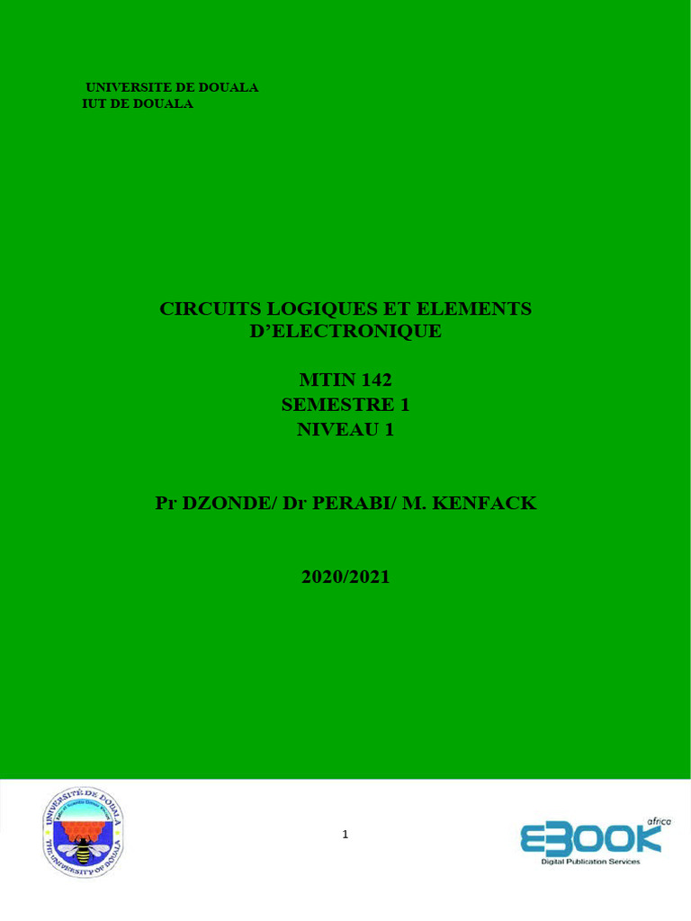 Circuits Logiques en Électronique Numérique | PDF | Électronique ...