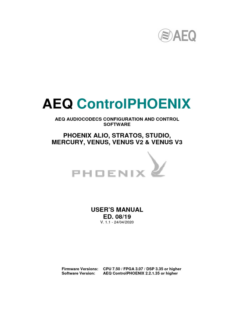 AEQ ControlPHOENIX Users Manual | PDF | Session Initiation Protocol ...