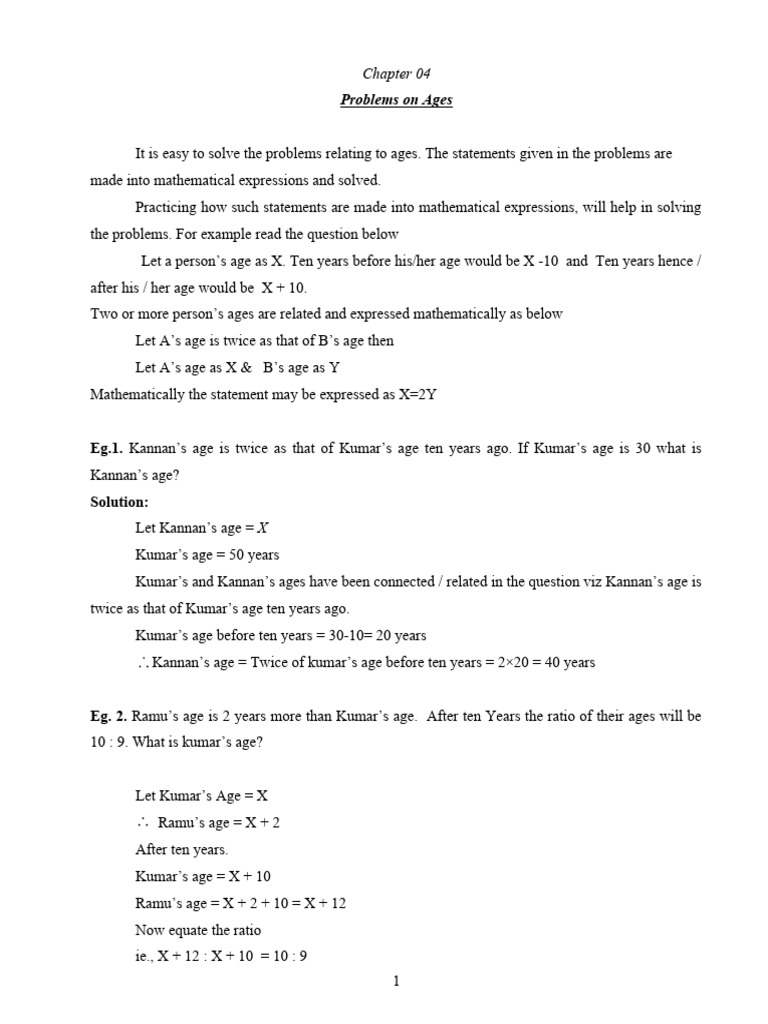Chapter 04 Ages | PDF | Mathematics | Applied Mathematics