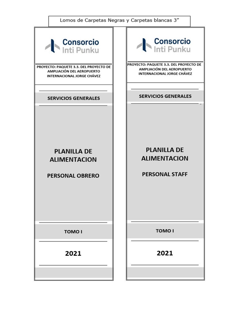 Lomos Toda Medida de Carpetas | PDF