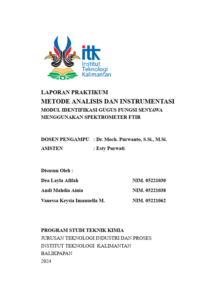 LAPRAK MODUL FTIR - Kelompok 10 | PDF