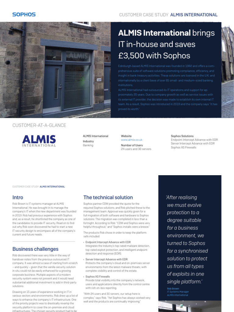 Sophos Case Study Almis International en | PDF | Cloud Computing ...