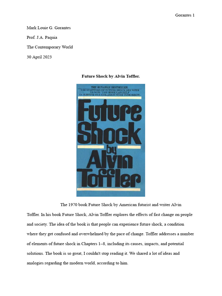 Future Shock - Alvin Toffler | PDF