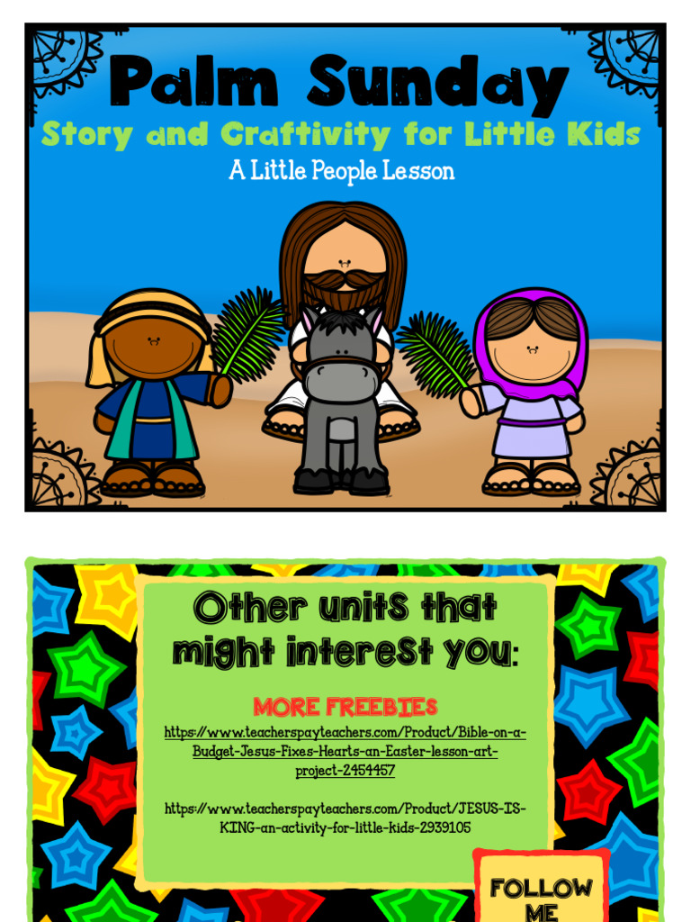 Palm Sunday: Story and Craftivity For Little Kids | PDF