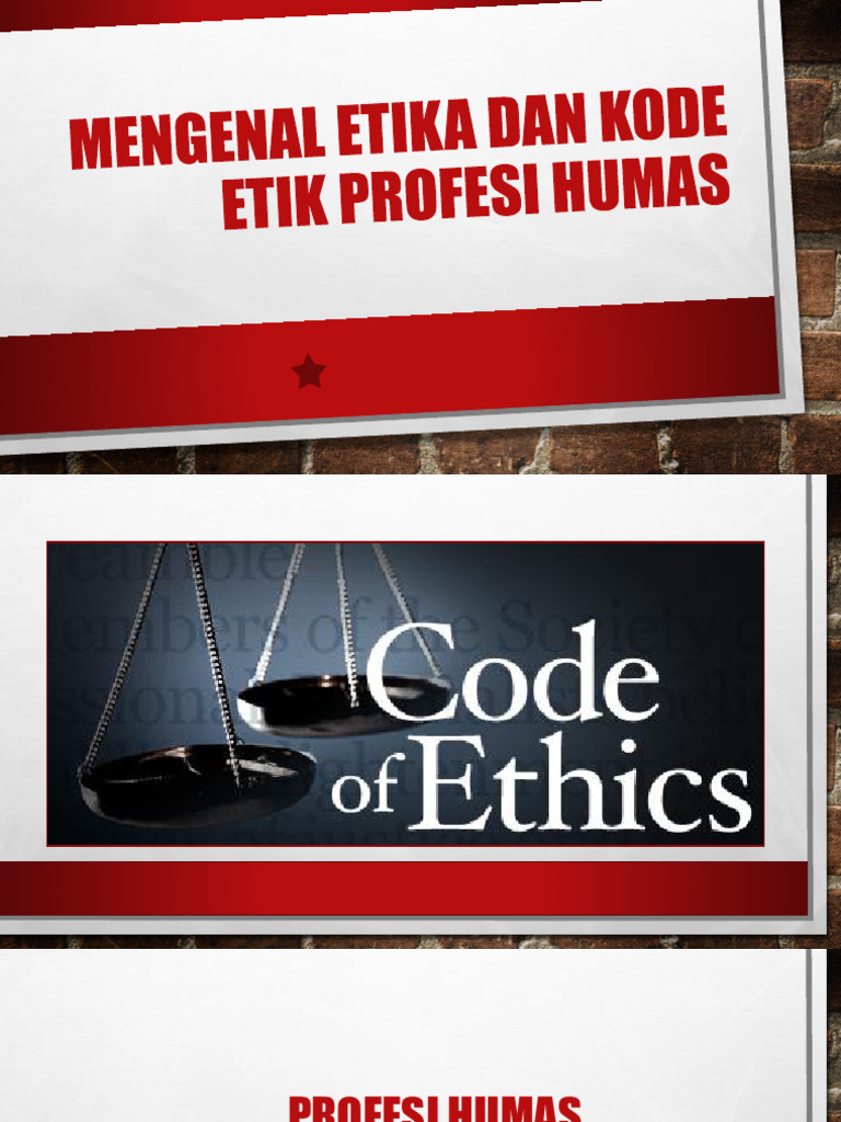 Mengenal Etika Dan Kode Etik Profesi Humas | PDF