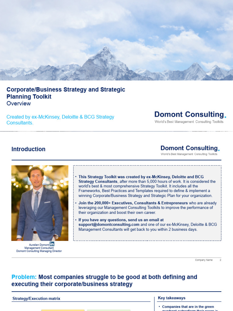 1. Business Strategy Strategic Planning Toolkit Overview | PDF ... 1. Business Strategy Strategic Planning Toolkit Overview | PDF ...