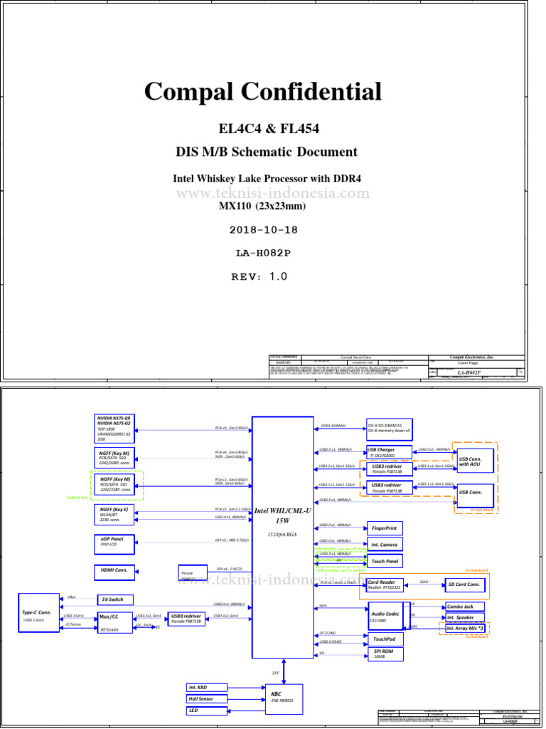 Lenovo C340-14iml LA-h082p-El4c4-Fl454 Rev 1.0 Schematic | PDF | Usb ...