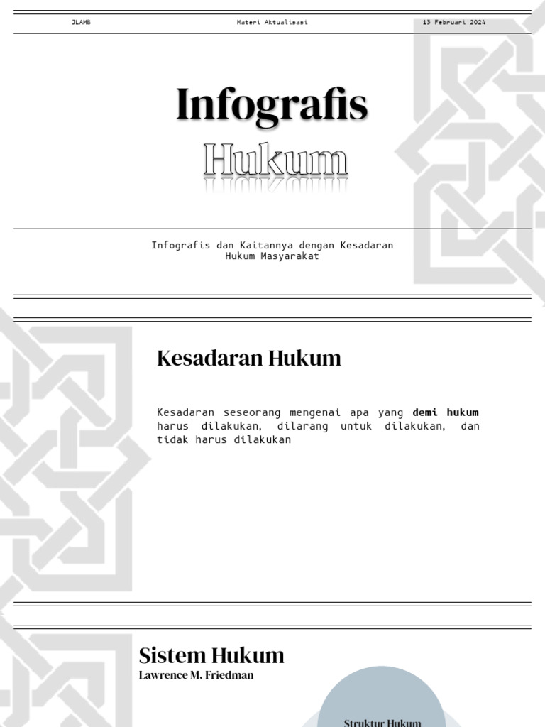 Materi Infografis Hukum Jlamb | PDF