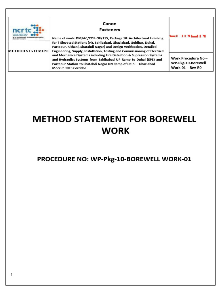 METHOD STATEMENT Internal Exter Nal Plaster RO2 | PDF | Concrete | Specification (Technical ...