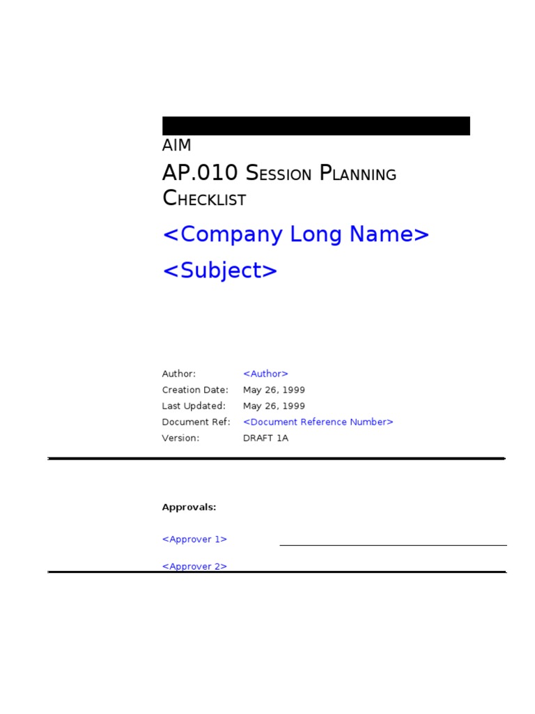 AP010 Session Planning Checklist | PDF | Computing | Computing And ...