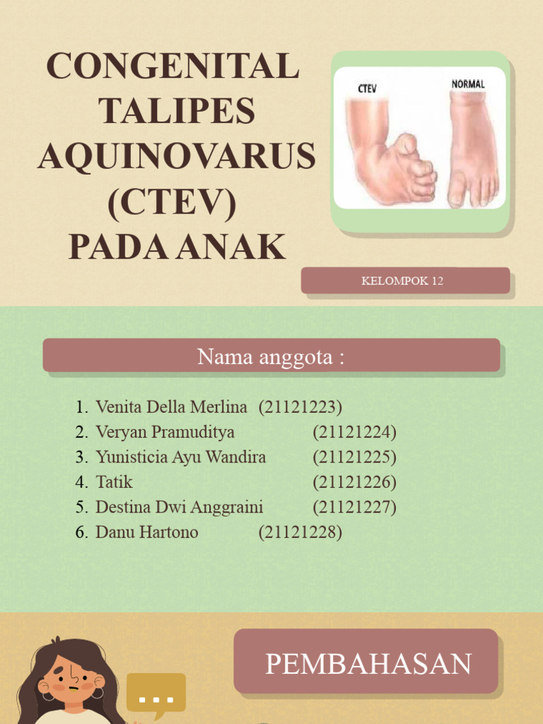 Kel. 12 PPT CTEV PADA ANAK | PDF | Kesehatan Holistik