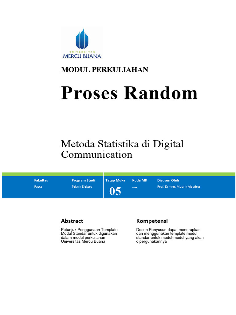 Modul Proses Random (TM5) | PDF