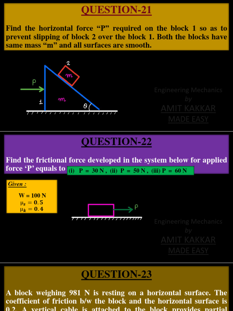 Newton's Second Law of Motion | PDF | Force | Friction