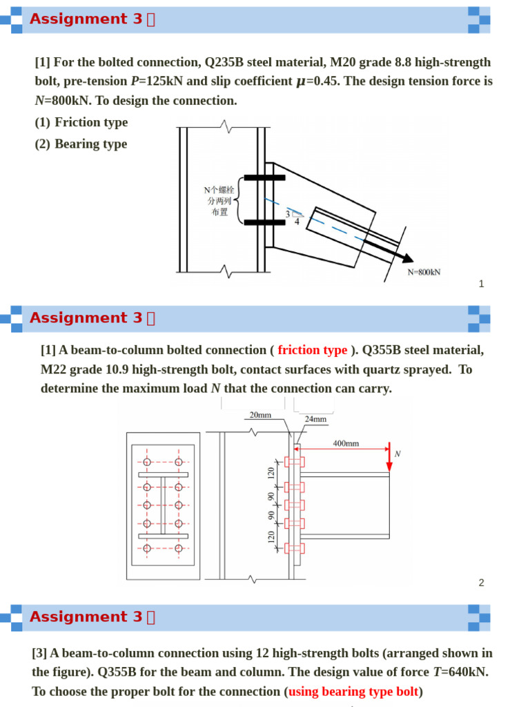 Assignment 3 Bolted Connection | PDF