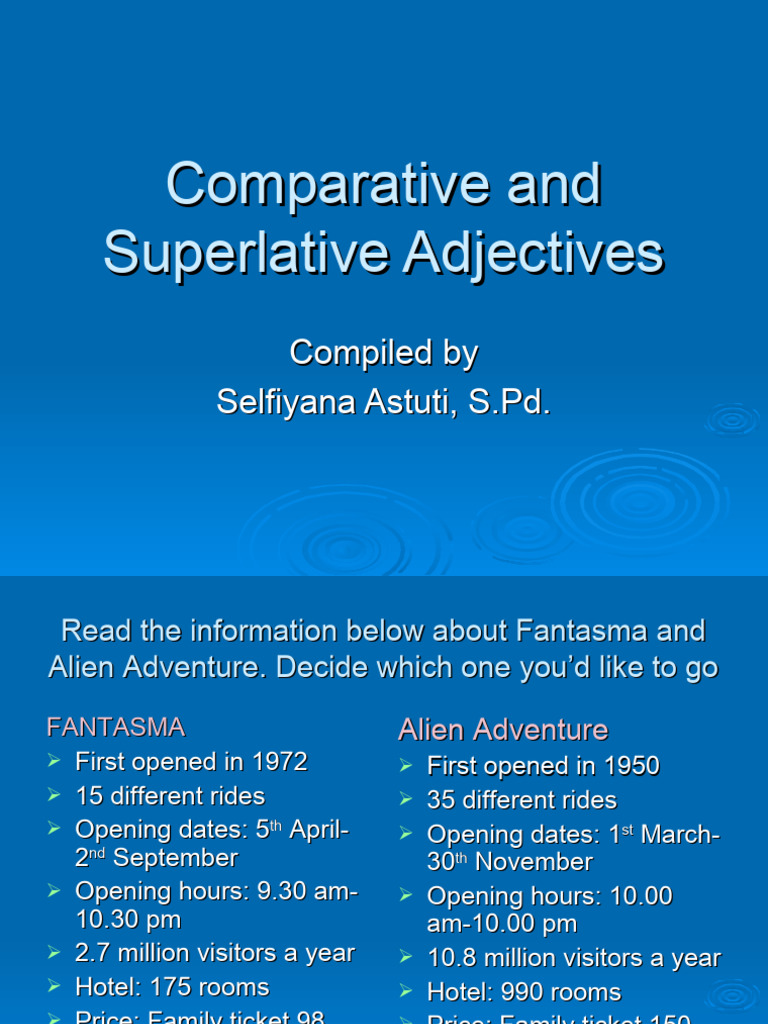 Comparative and Superlative Adjectives | PDF | Adjective | Semantic Units
