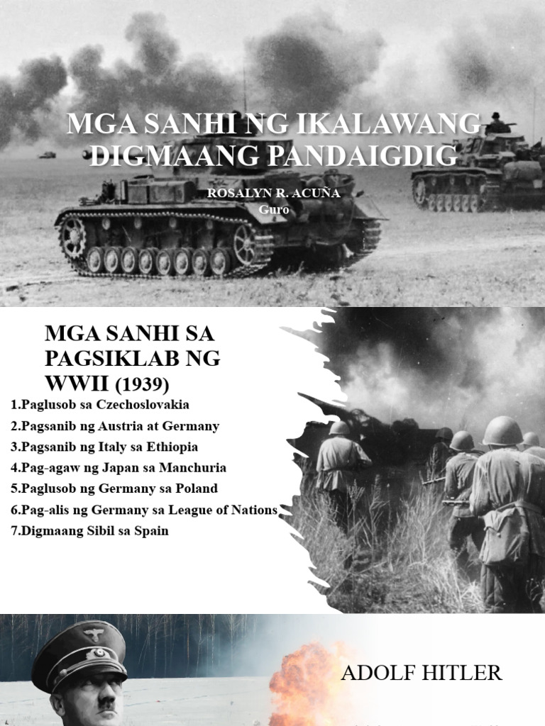 Mga Sanhi NG Ikalawang Digmaang Pandaigdig | PDF