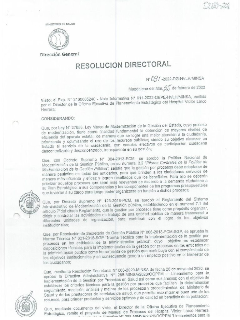 Manual-de-Procesos-HVLH-2021 | PDF