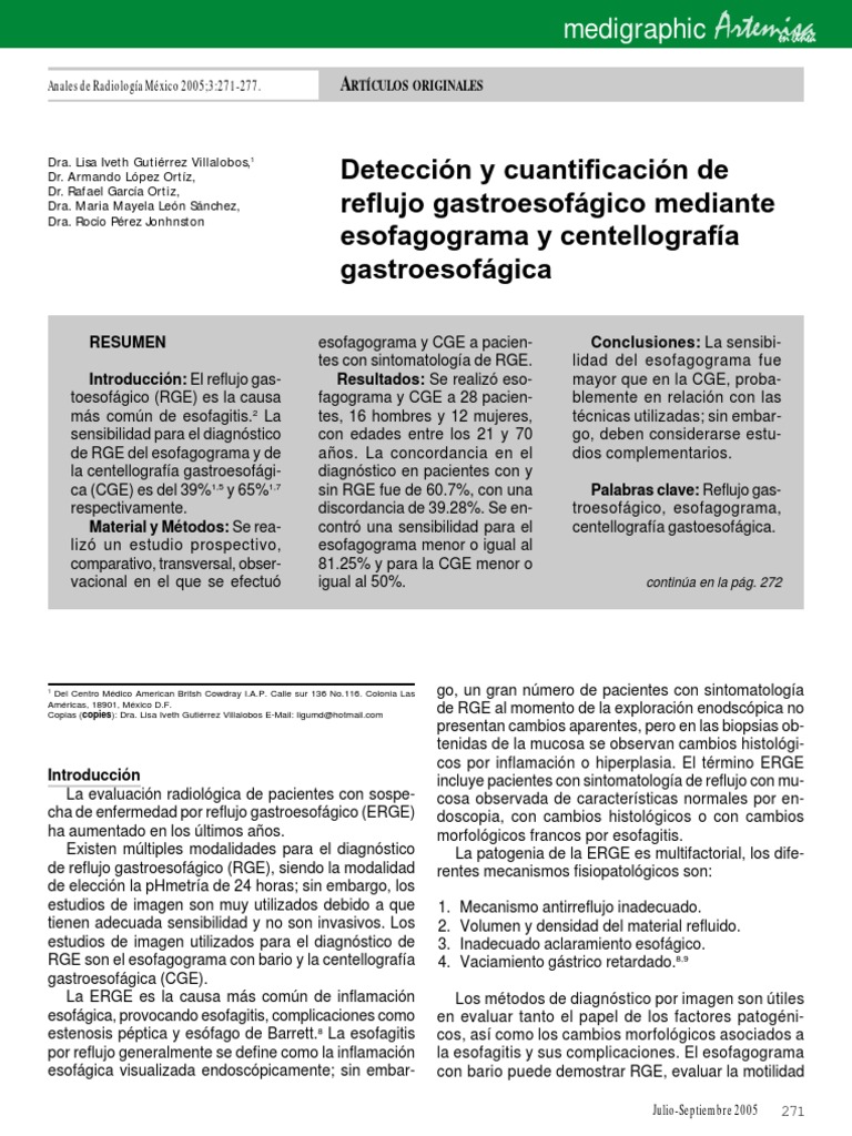 Esofagograma | PDF | La enfermedad por reflujo gastroesofágico ...